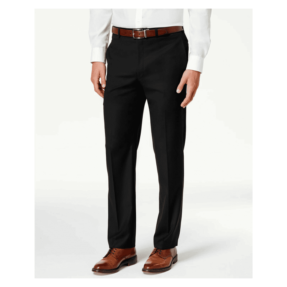 Ralph Lauren Men's Covert Twill Ultraflex Dress Pants, Black, 34/32 ...