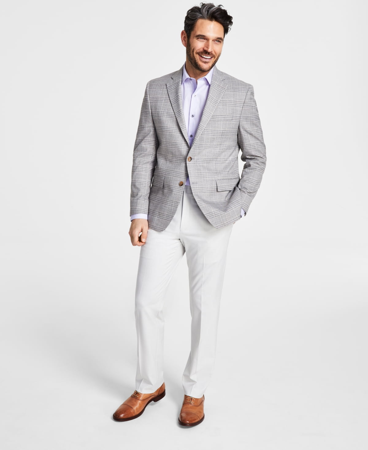 Ralph Lauren Men's UltraFlex Stretch Oatmeal Grey Suit Jacket 40R ...