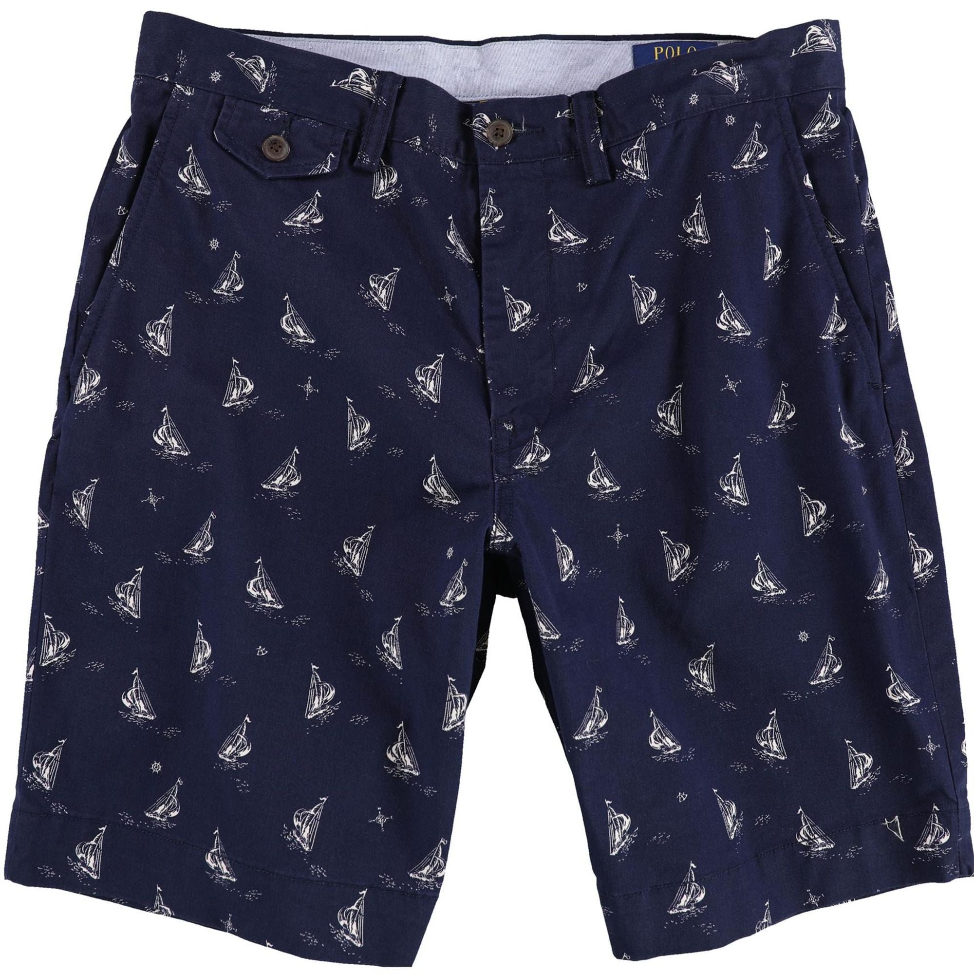 Ralph Lauren Mens 9 Classic Stretch Sailboat Casual Chino Shorts, Blue ...