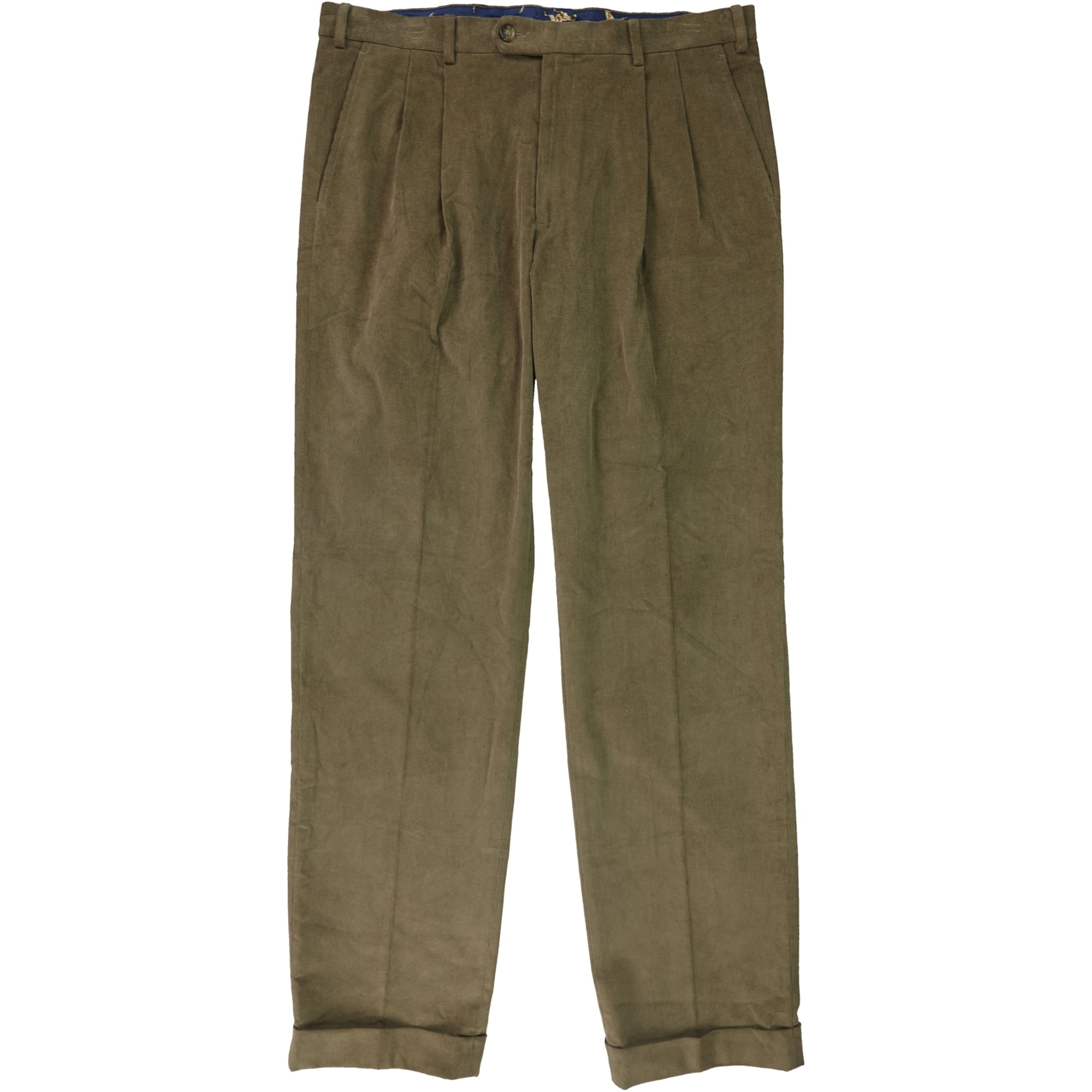 Ralph Lauren Mens Cuff Hem Dress Pants Slacks, Beige, 42W x 34L ...