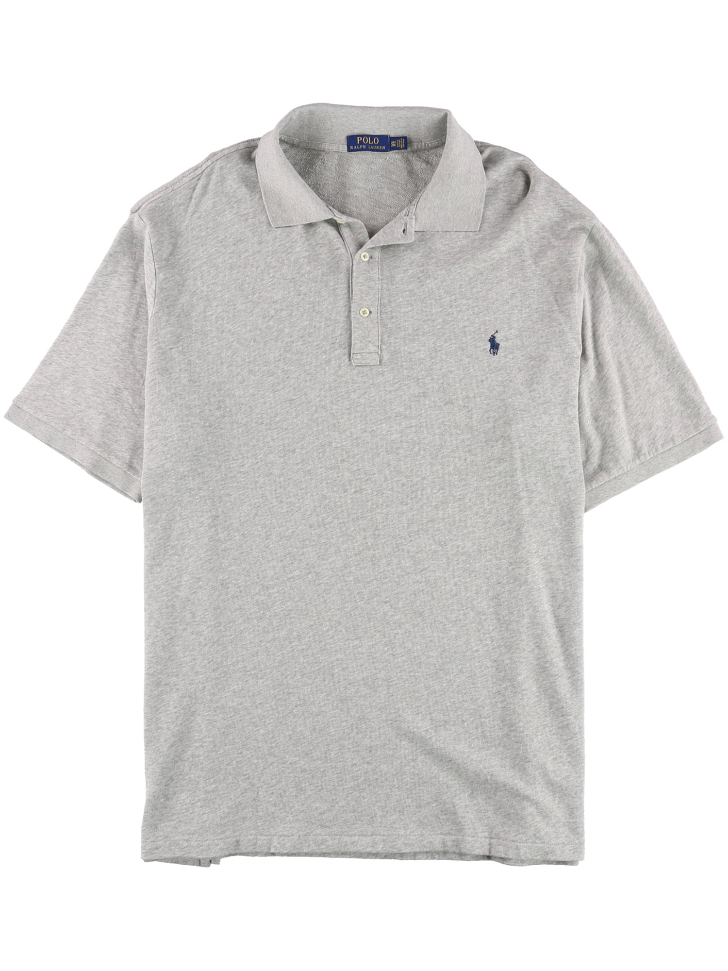Ralph Lauren Mens French Terry Rugby Polo Shirt, Grey, 2LT - Walmart.com