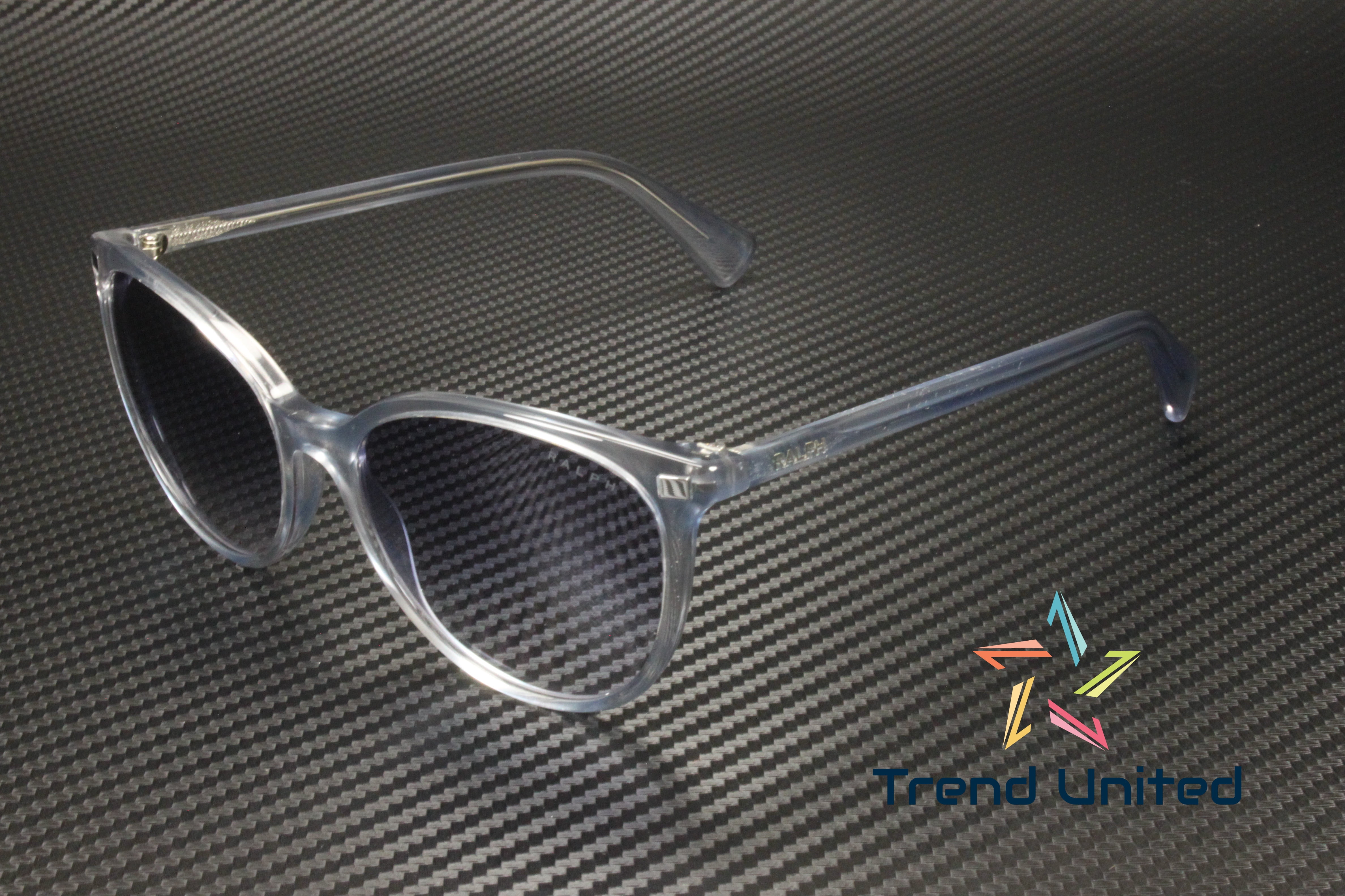 Ralph Lauren RA 5296 Plastic Womens Round Sunglasses Shiny Striped Blue ...