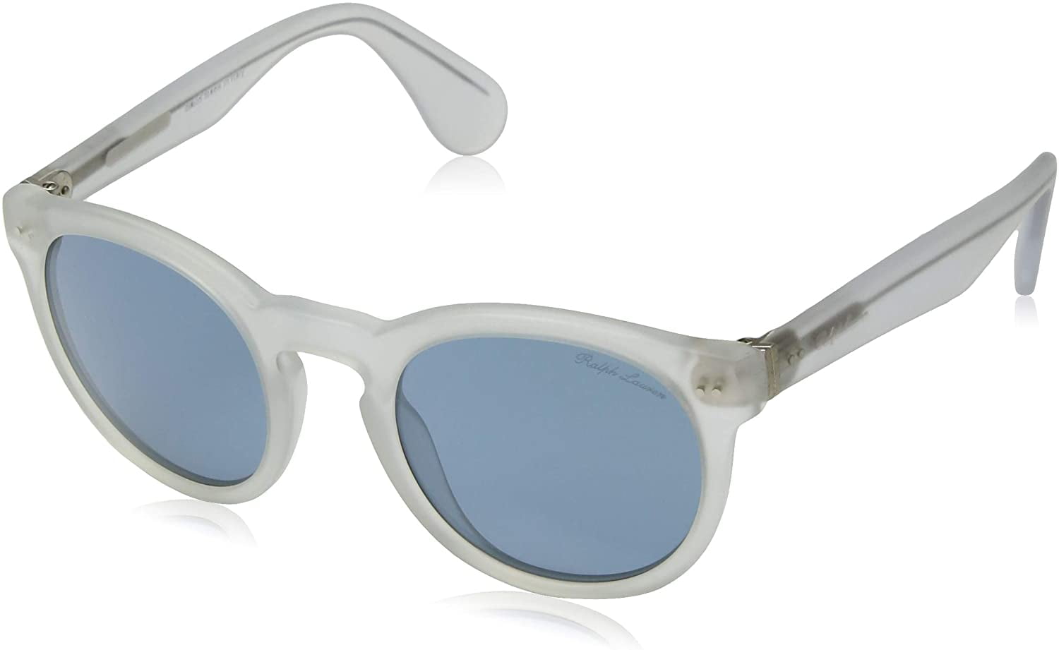 Ralph Lauren Womens Rl8146 Round Sunglasses Sandblast Crystal/Azure ...