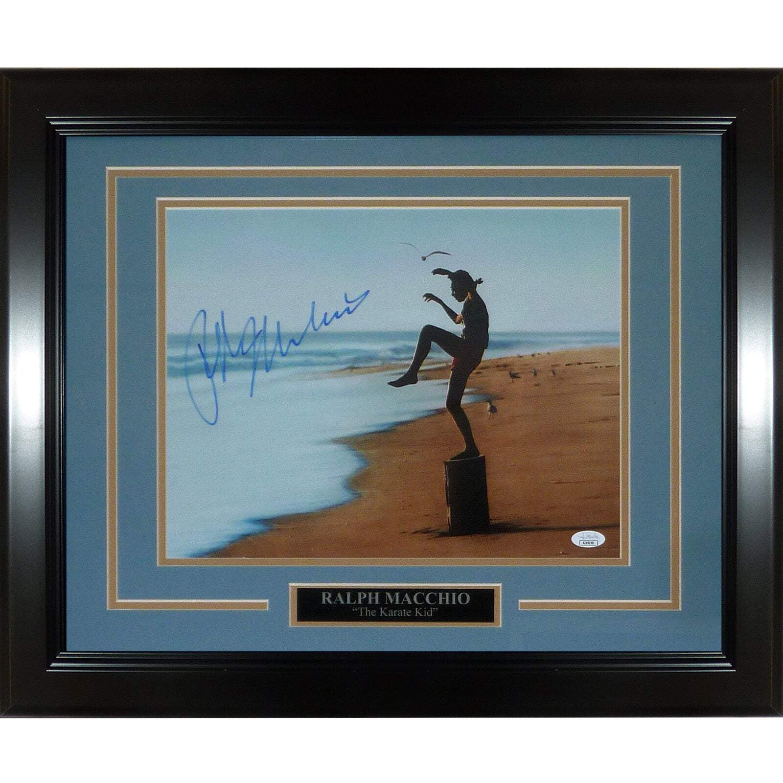 Ralph Macchio Autographed Karate Kid (Training on Beach) Deluxe Framed ...
