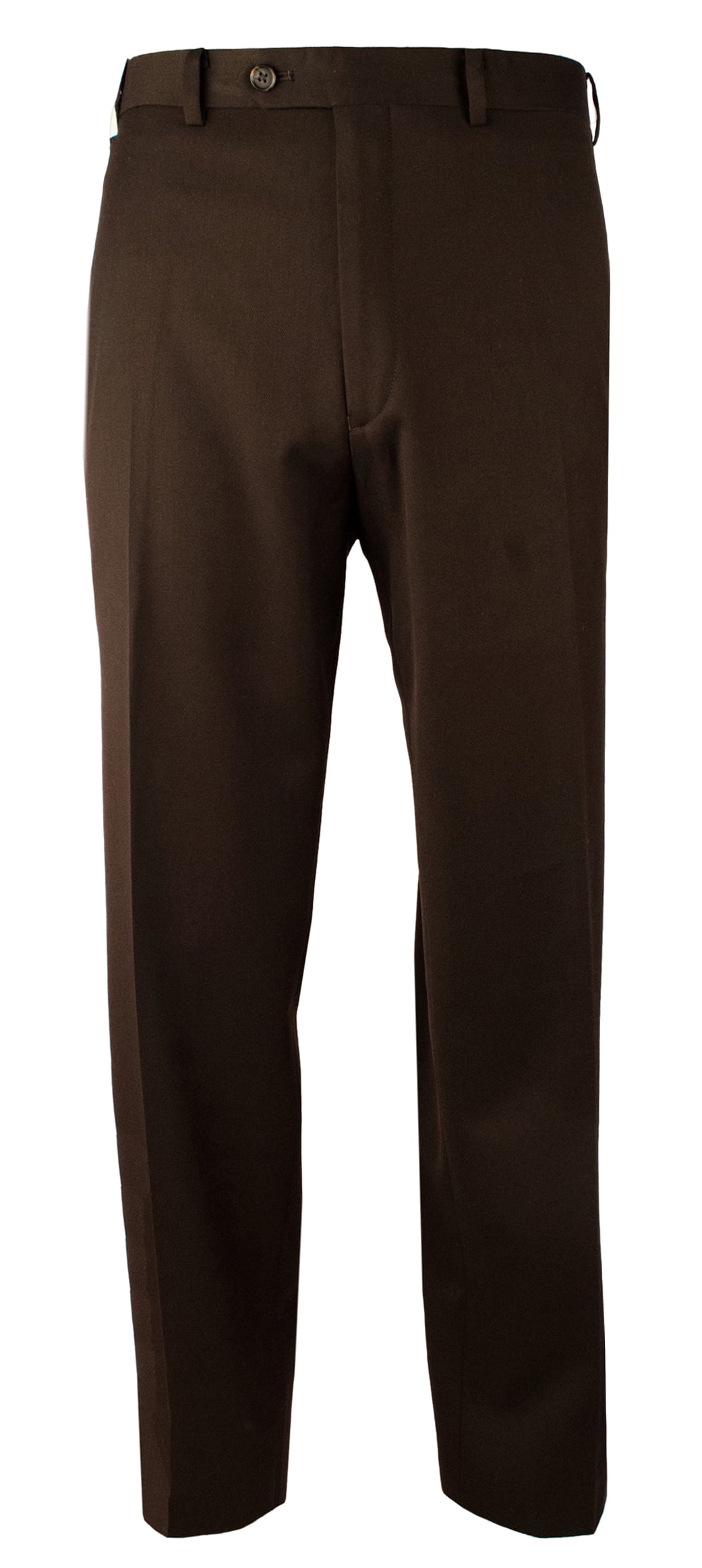 Ralph Ralph Lauren Men's Flat Front Polyester Viscose Dress Pants DBrwn ...