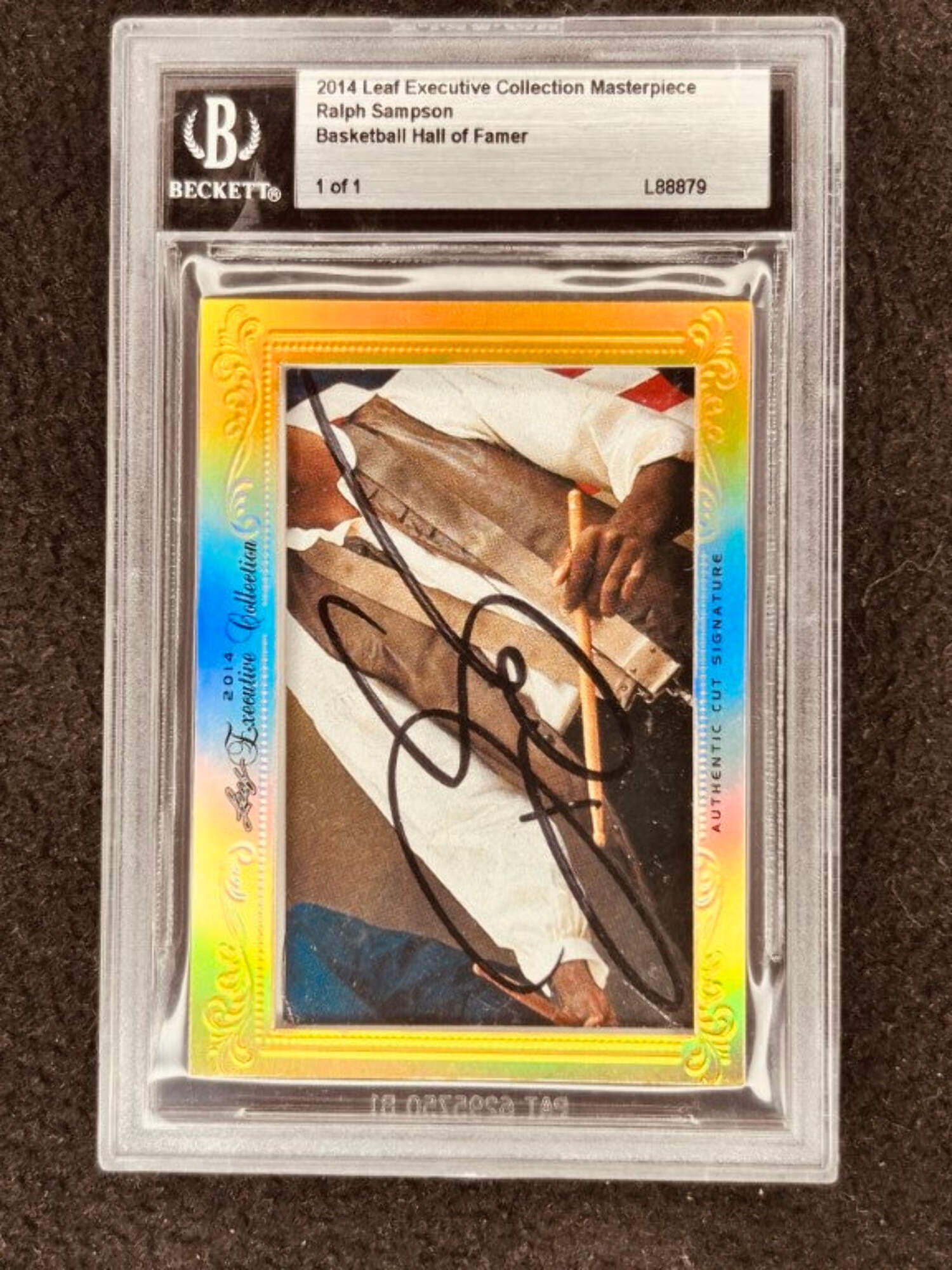 Ralph Sampson 2014 Leaf Masterpiece Cut Signature certified autograph ...