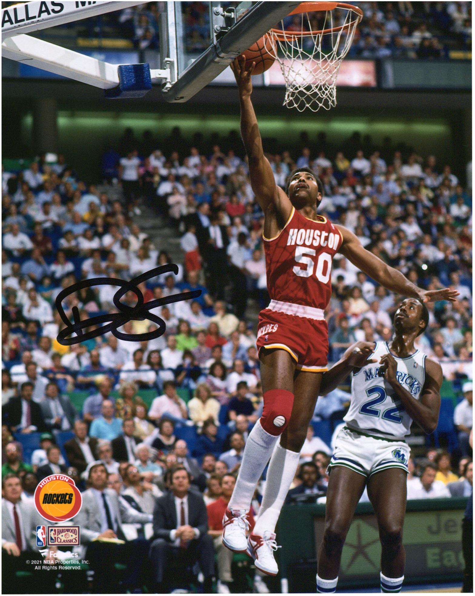 Ralph Sampson Houston Rockets Autographed 8" x 10" Lay Up vs. Dallas ...