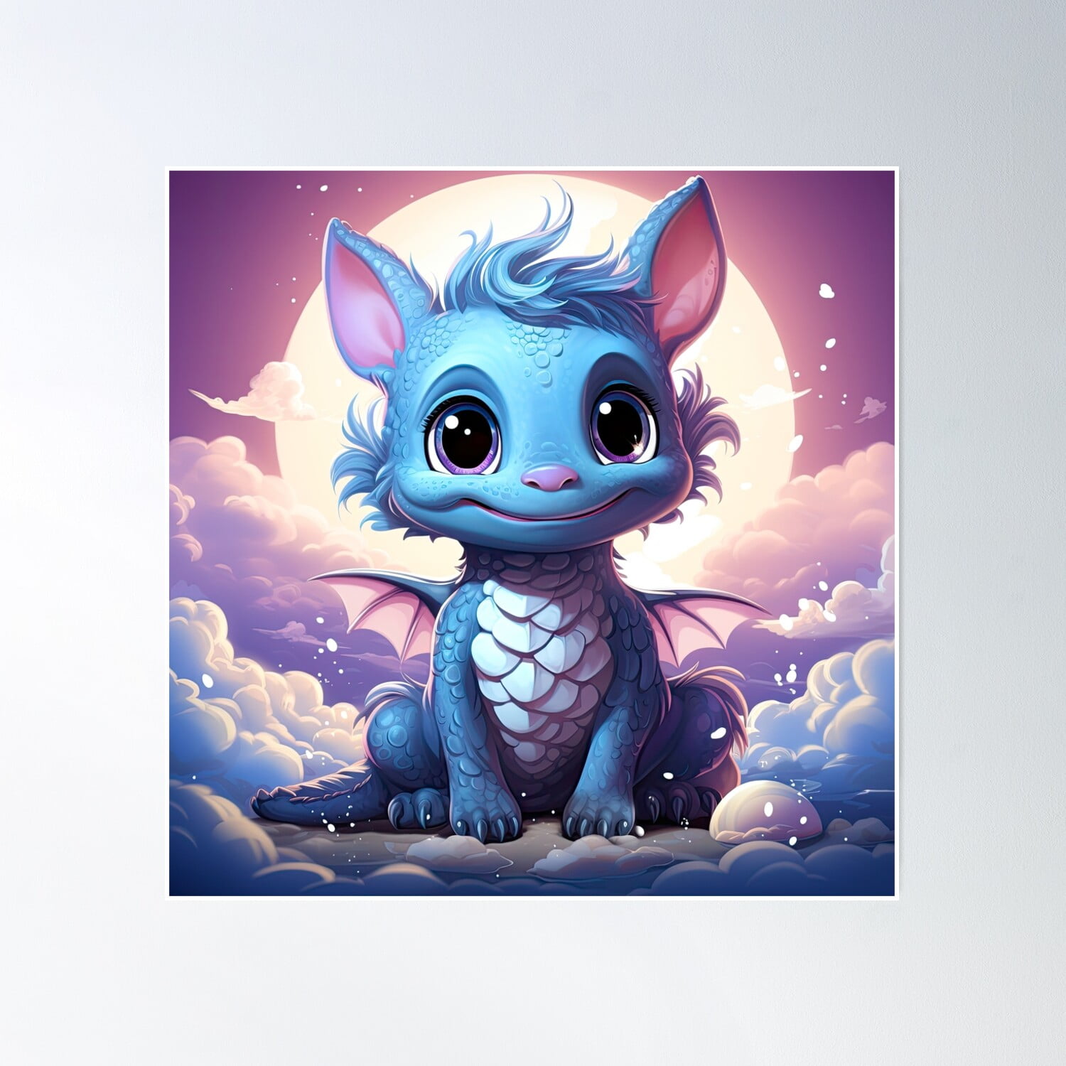 Ralph The Baby Dragon Poster Wall Art, Modern Wall Decor, 24x24 ...