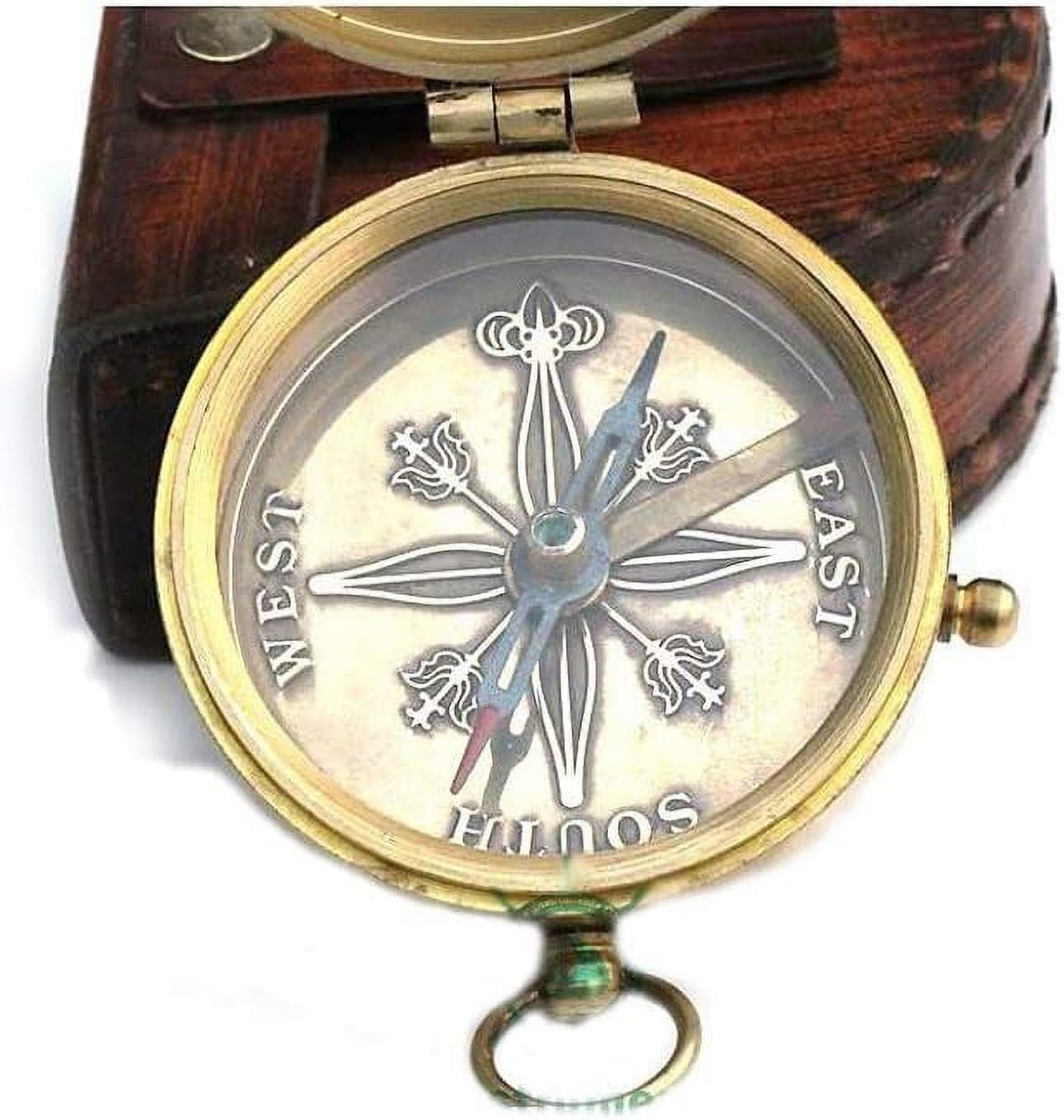 Ralph Waldo Emerson Brass Compass Do not go Poem Compass with Leather ...