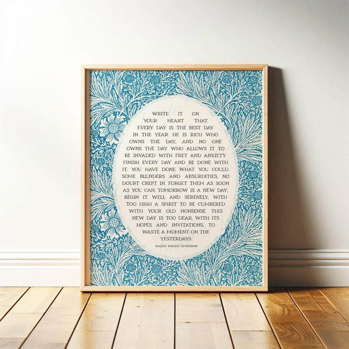 Ralph Waldo Emerson Poem Print Boho Kitchen Wall Art for Poetry Lover ...