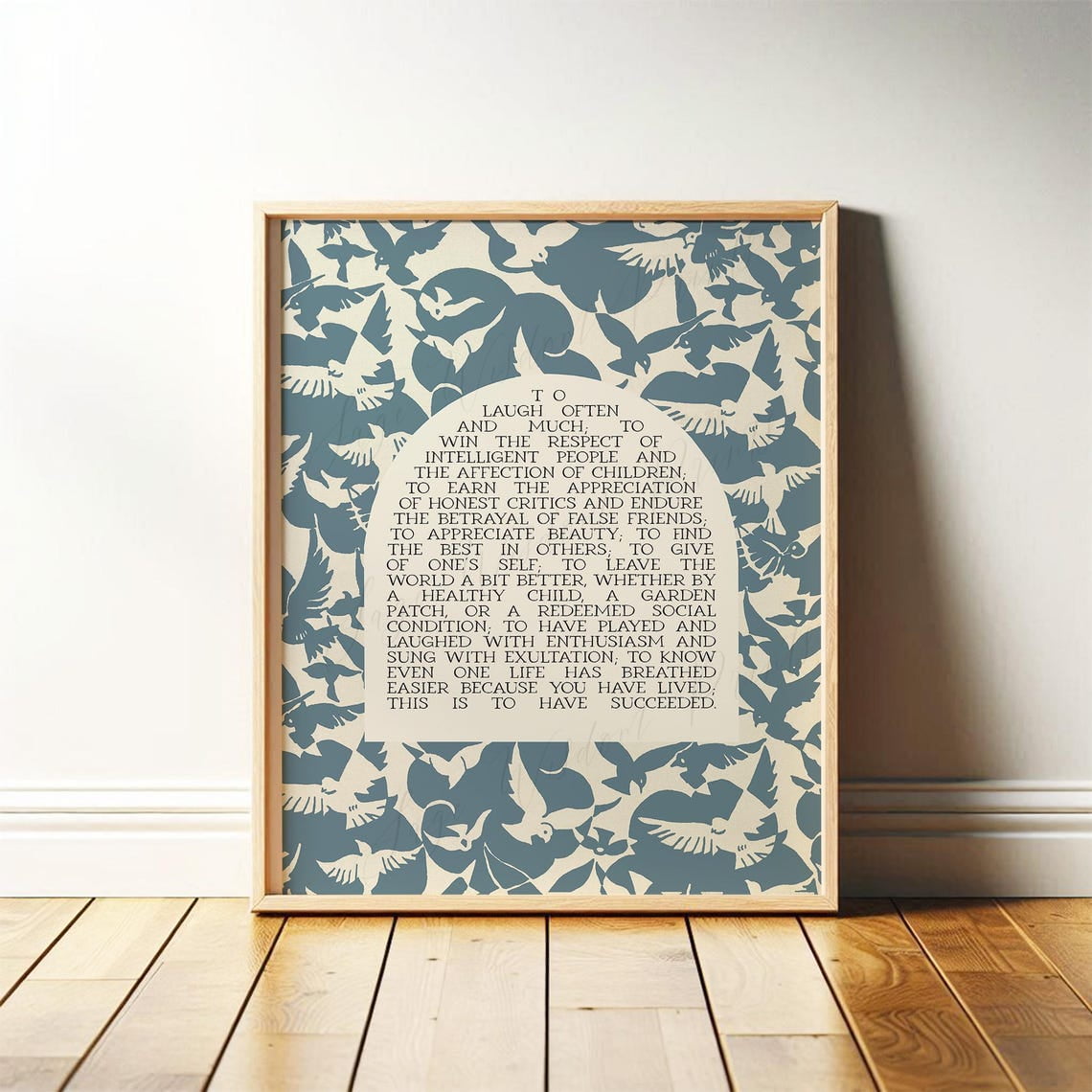 Ralph Waldo Emerson Success Poem Print Mid Century Modern Office Decor ...