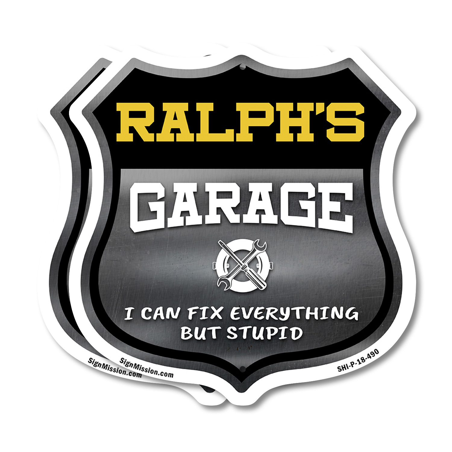Ralph's Garage I Can Fix Everything But Stupid (2 Pack) 18 inch X 18 ...