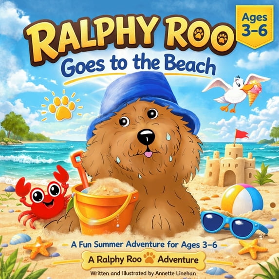 Ralphy Roo The Cavapoo: Goes to the beach, (Paperback) - Walmart.com