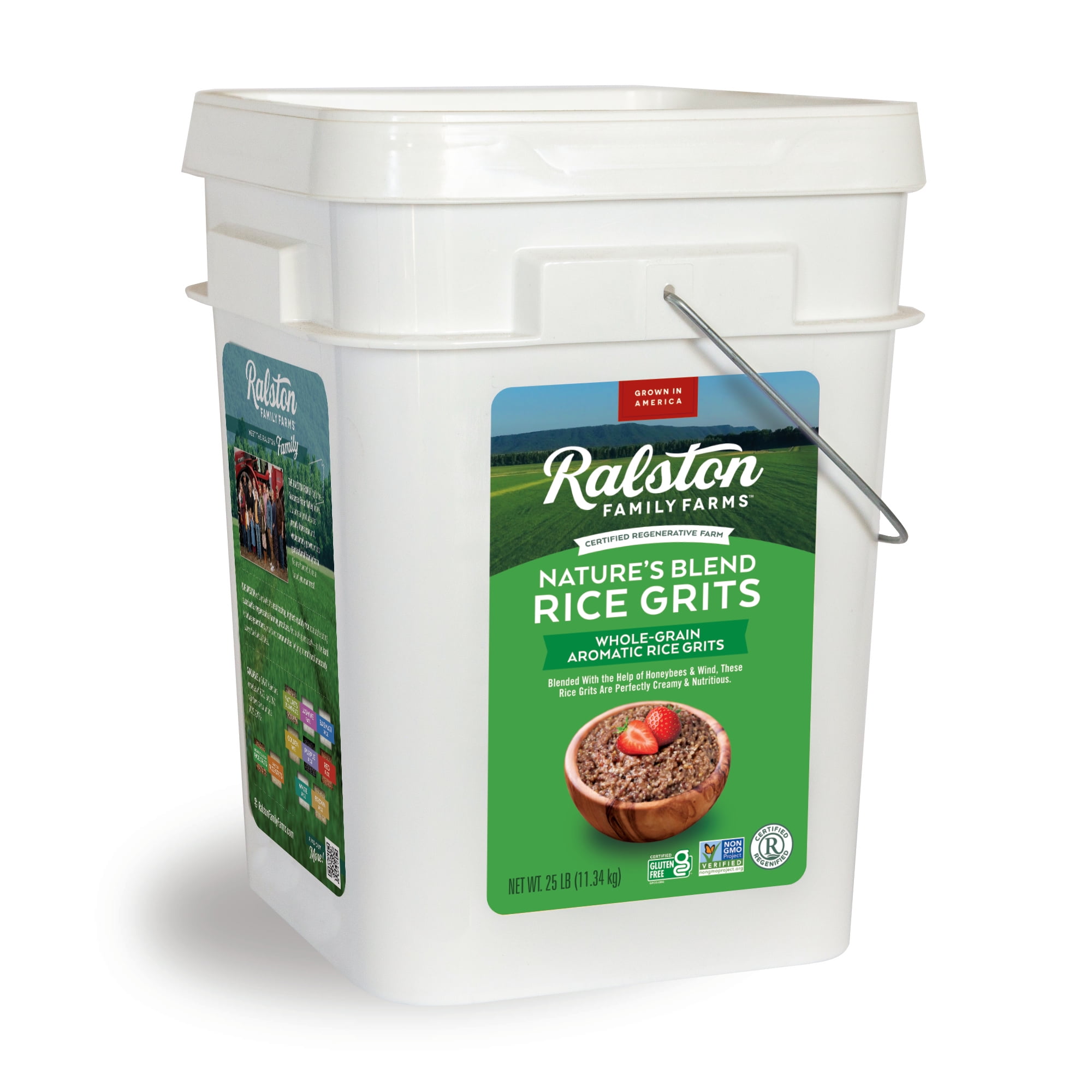 Ralston Family Farms Natures Blend Rice Grits 25 lb Bucket - Walmart.com
