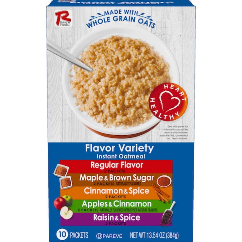 Ralston Foods Instant Oatmeal Variety Pack- Regular; Maple Brown Sugar ...