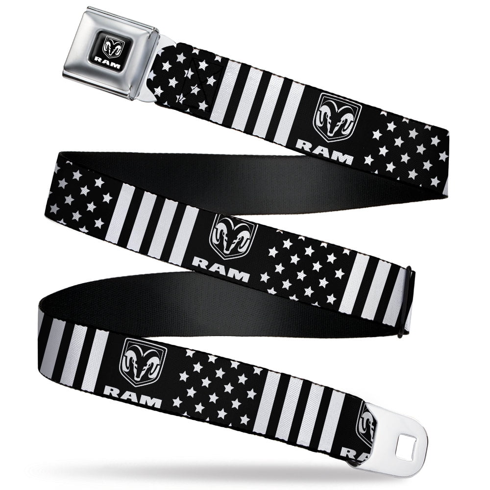 Ram Belt, Seatbelt Buckle Belt, Ram Logo Americana Stars and Stripes ...