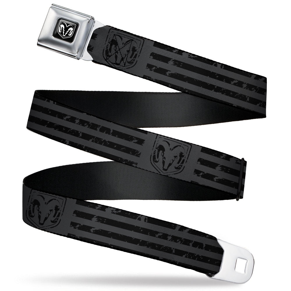Ram Belt, Seatbelt Buckle Belt, Ram Logo Americana Stripes Weathered ...