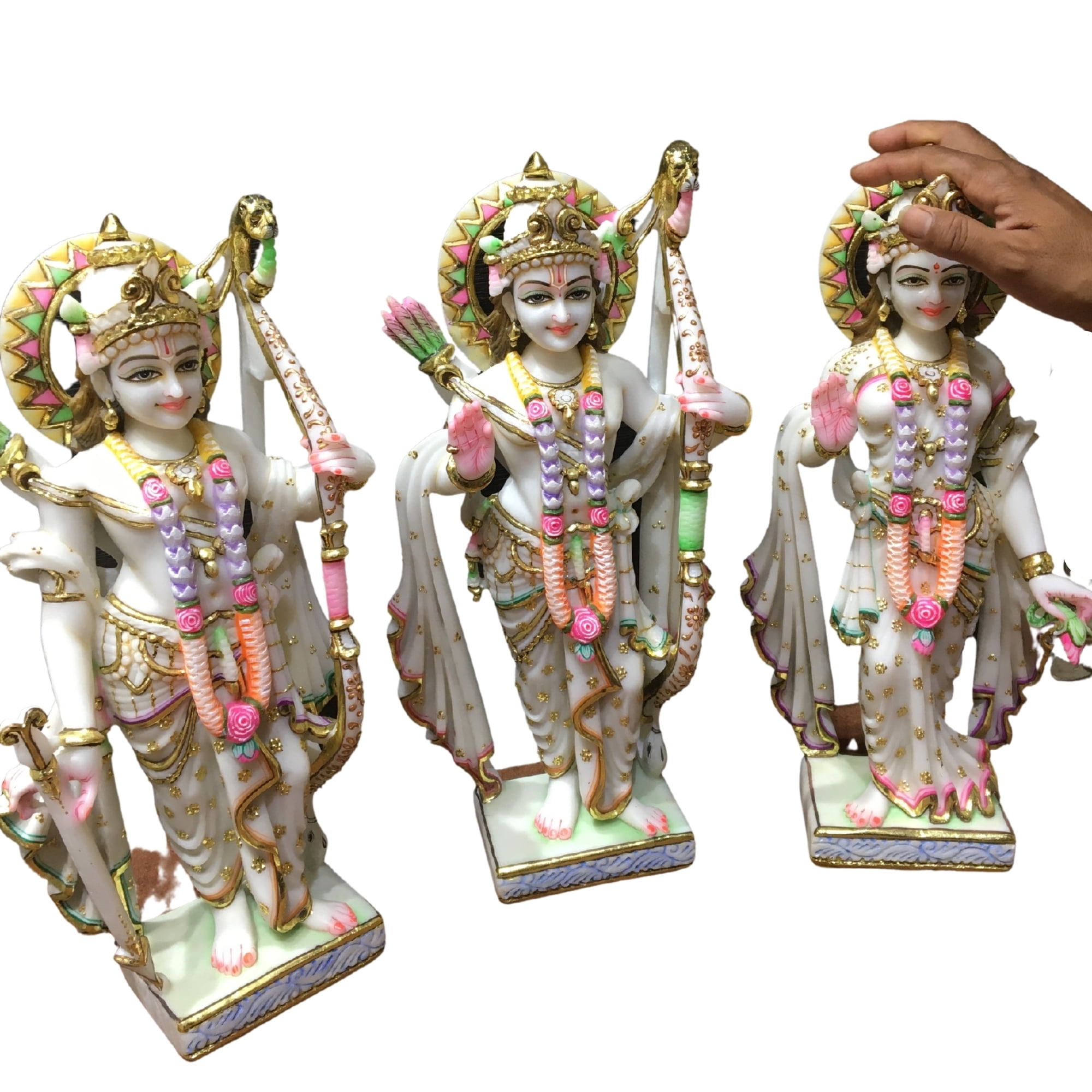 Ram Darbar Statue 18 inches Marble Hand Painted Marble Ramdarbar Idol ...