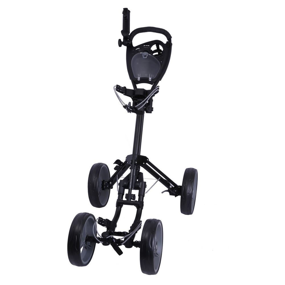Ram Golf Deluxe FX 4 Wheel Golf Cart Black/Silver - Walmart.com