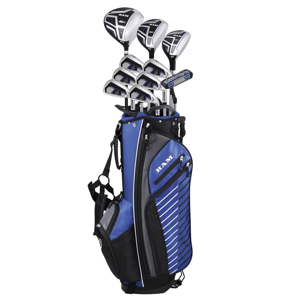 Ram Golf SDX Mens Golf Clubs Set + Bag, Left Hand, Graphite/Steel ...