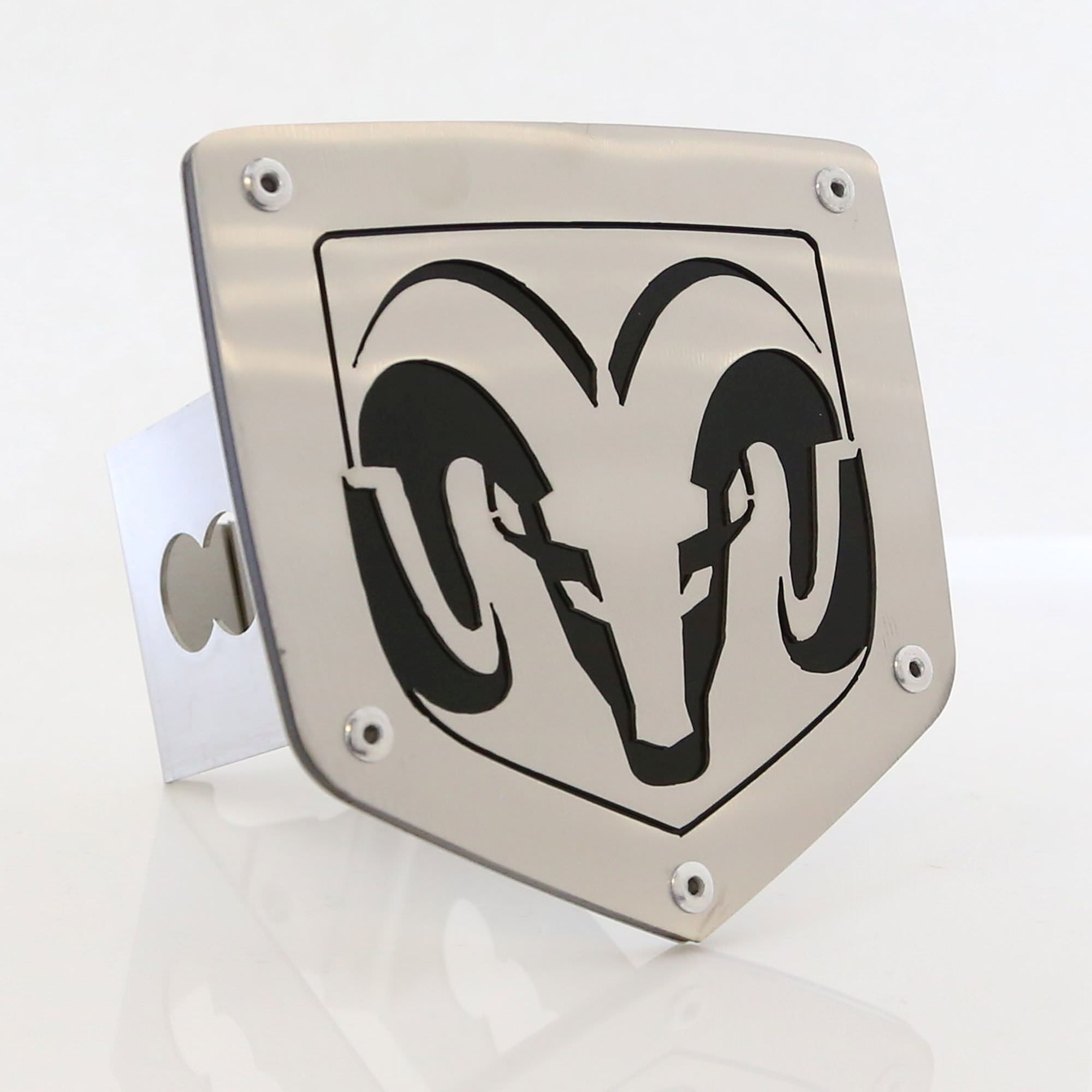 Ram (Laser Cut) Trailer Hitch Plug - Brhed Stainless - Walmart.com