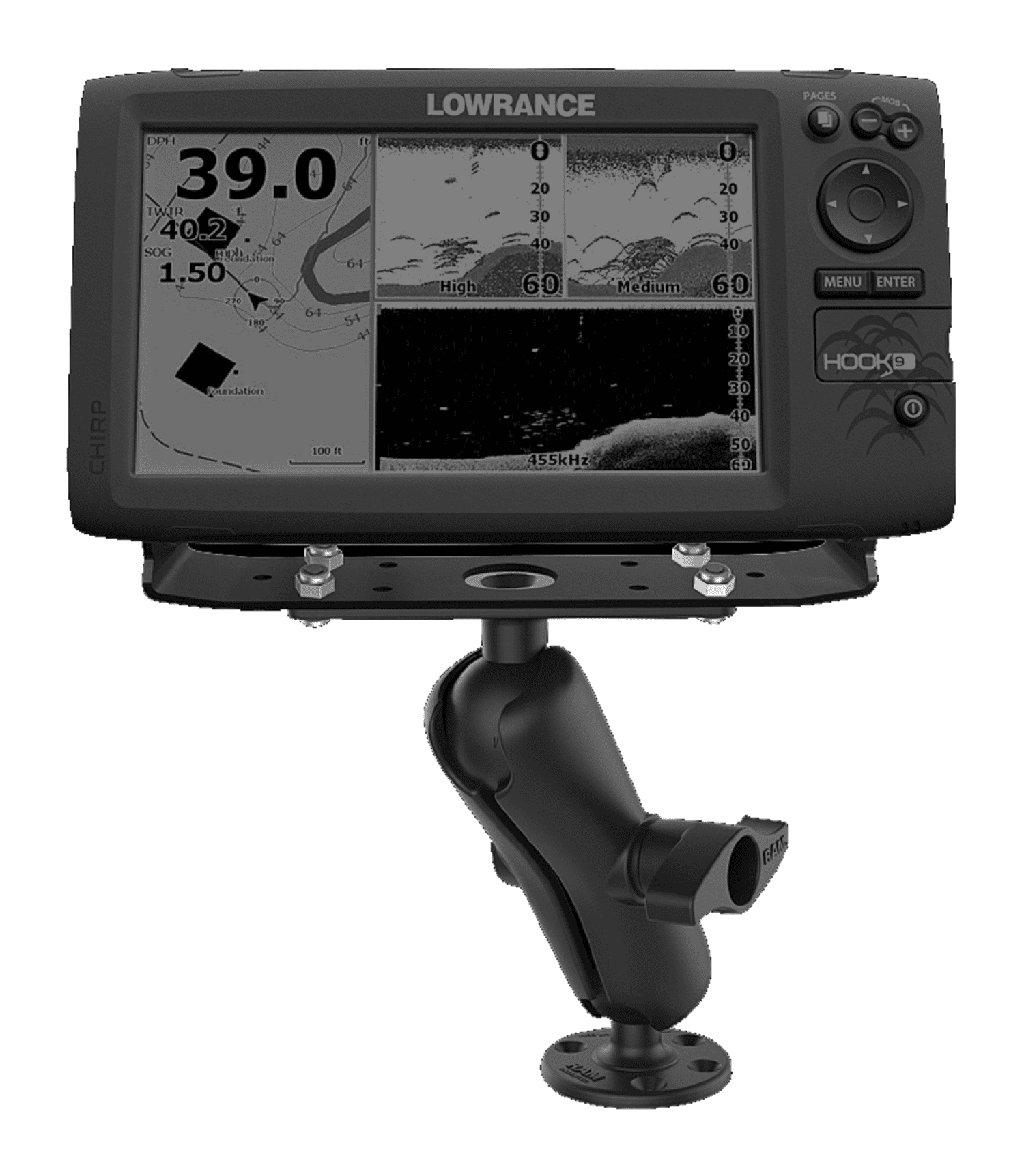 Ram Mount New, Fishfinders Universal D Size Ball Mount, 170-RAMD115 ...