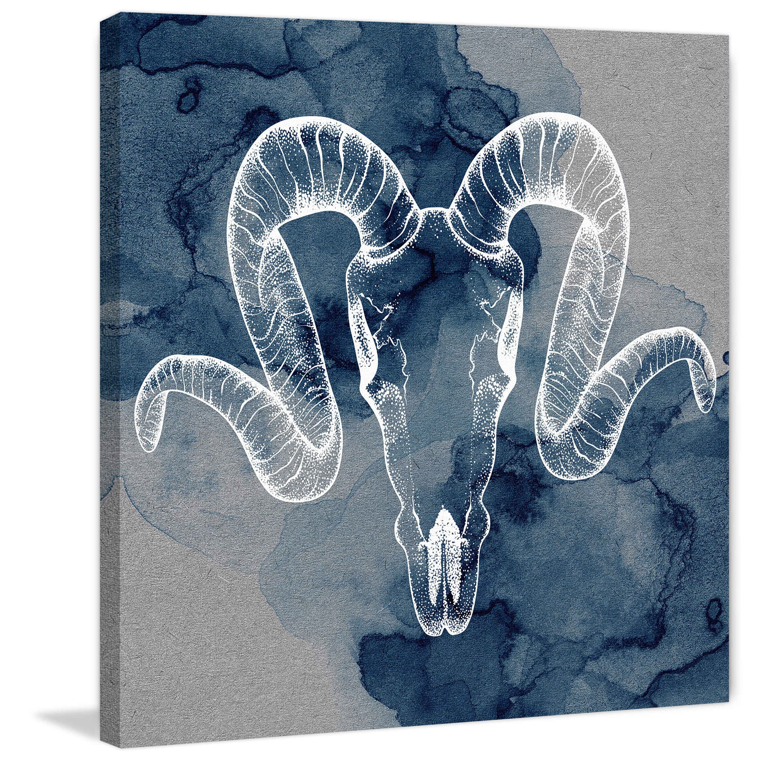 Marmont Hill Ram Outline Painting Print - 40x40 Canvas - Walmart.com