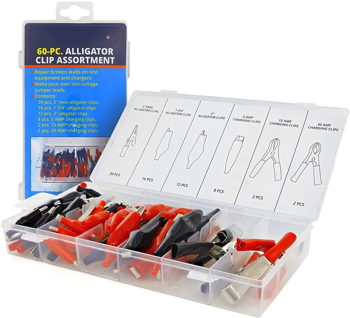 Ram Pro Alligator Clips Electrical Test Clamps Set Repair Broken Leads ...