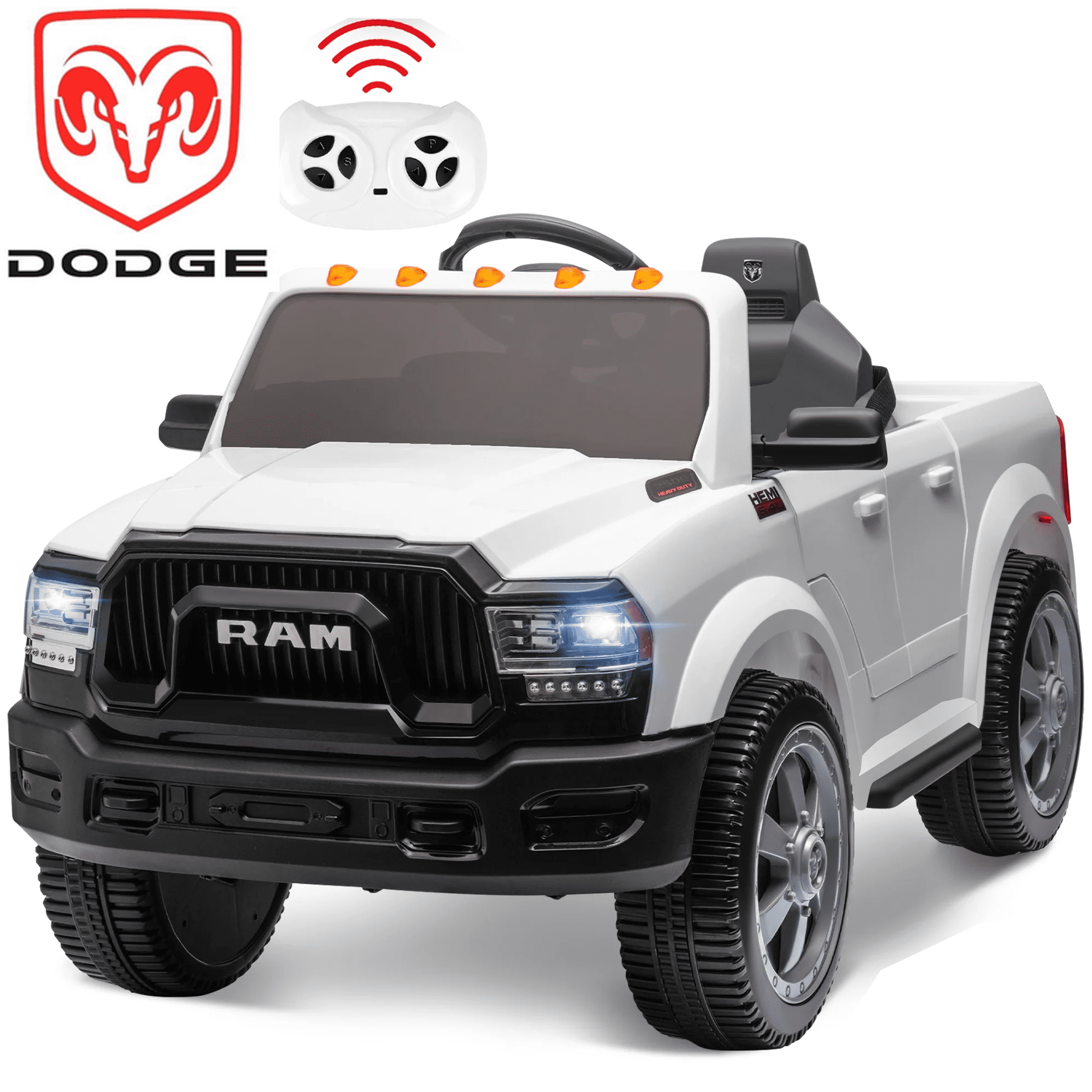 Ram Ride on Car Toys, 12V RAM 2500 Powered Ride on Toy Truck with ...