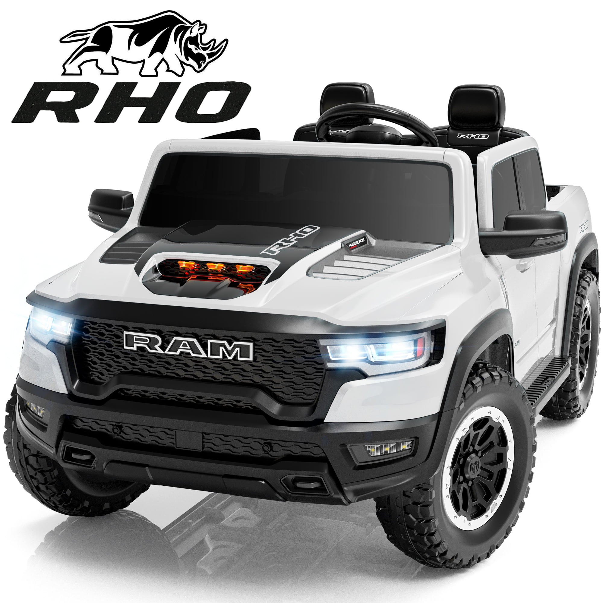 Ram 24V Ride on Car 2 Seater for Big Kids, Ram 1500 RHO Battery Powered ...