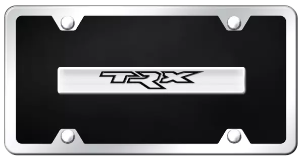 Ram TRX Chrome Name Black Acrylic Kit License Plate Frame Official ...