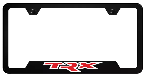 Ram TRX Red Logo Black Polycarbonate License Plate Frame Official ...
