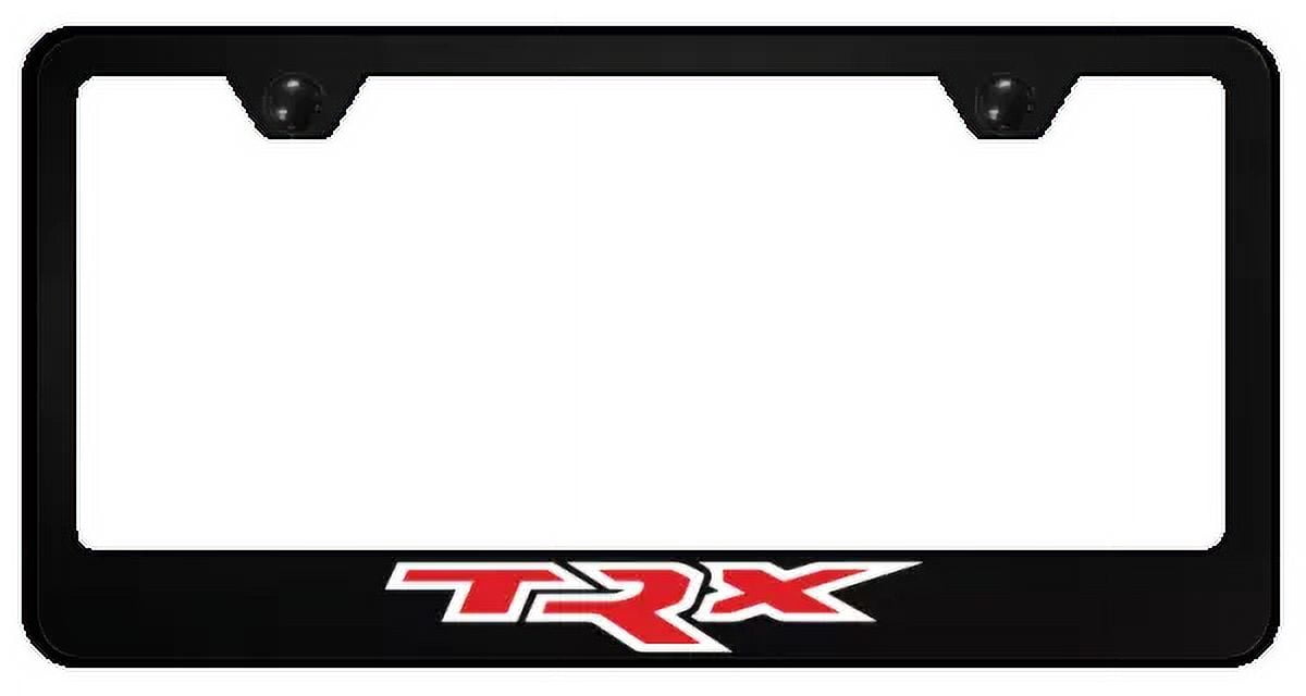 Ram TRX Red Logo on Black Polycarbonate License Plate Frame Official ...