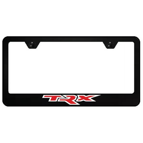 Ram TRX Red Logo on Black Polycarbonate License Plate Frame Official ...