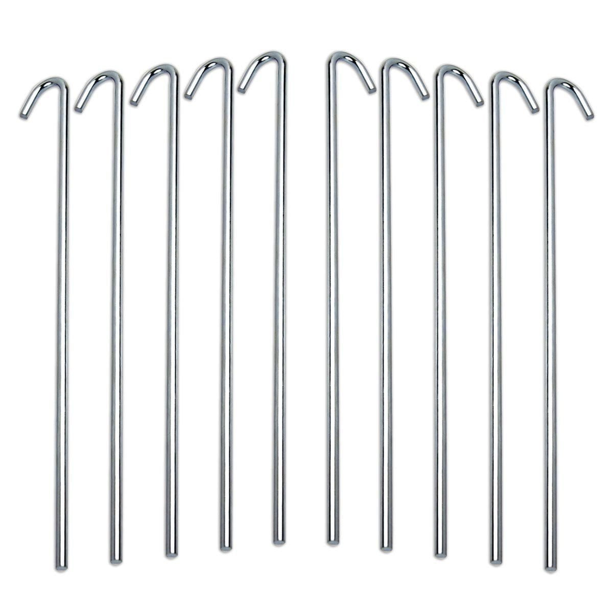 RamPro 10-Piece Heavy Duty Galvanized Steel Tent Garden Stakes, Rust ...