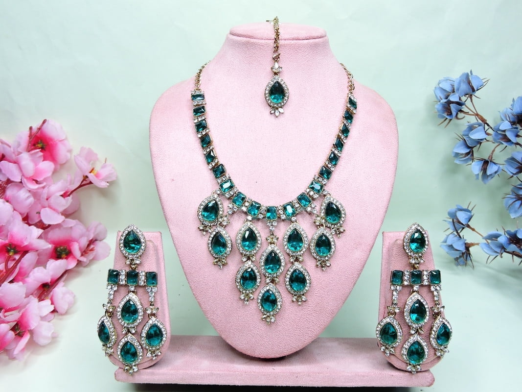 Rama Green Indian Bollywood Fashion Style Gold Plated Wedding & Bridal ...