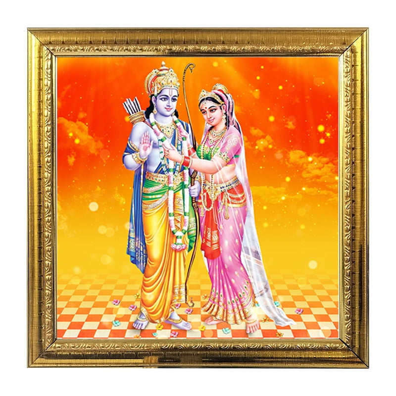 Rama Sita India God Photo Frame for Pooja Hindu Bhagwan Devi Devta ...