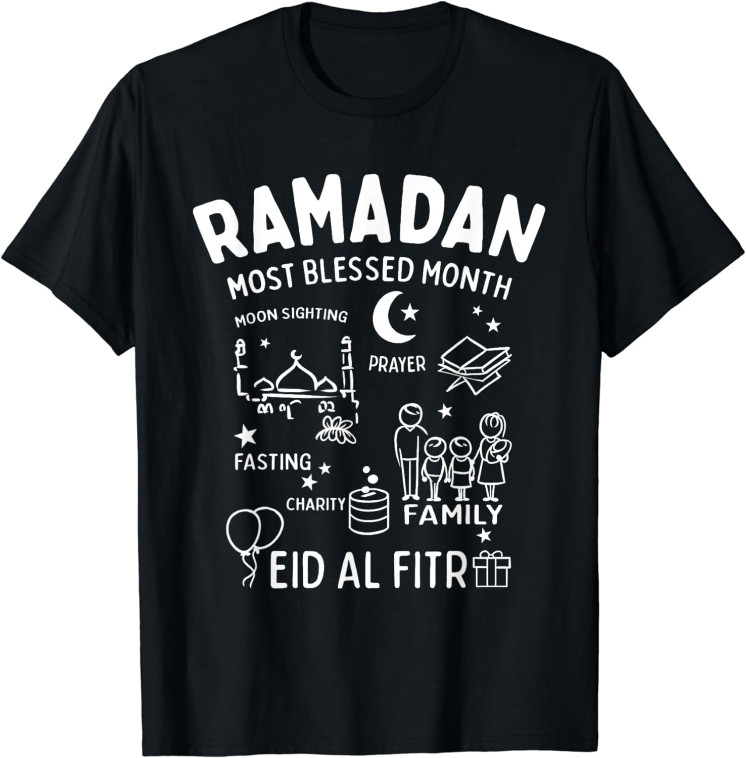 Ramadan Blessed Month Muslim Islamic Eid al Fitr T-Shirt - Walmart.com