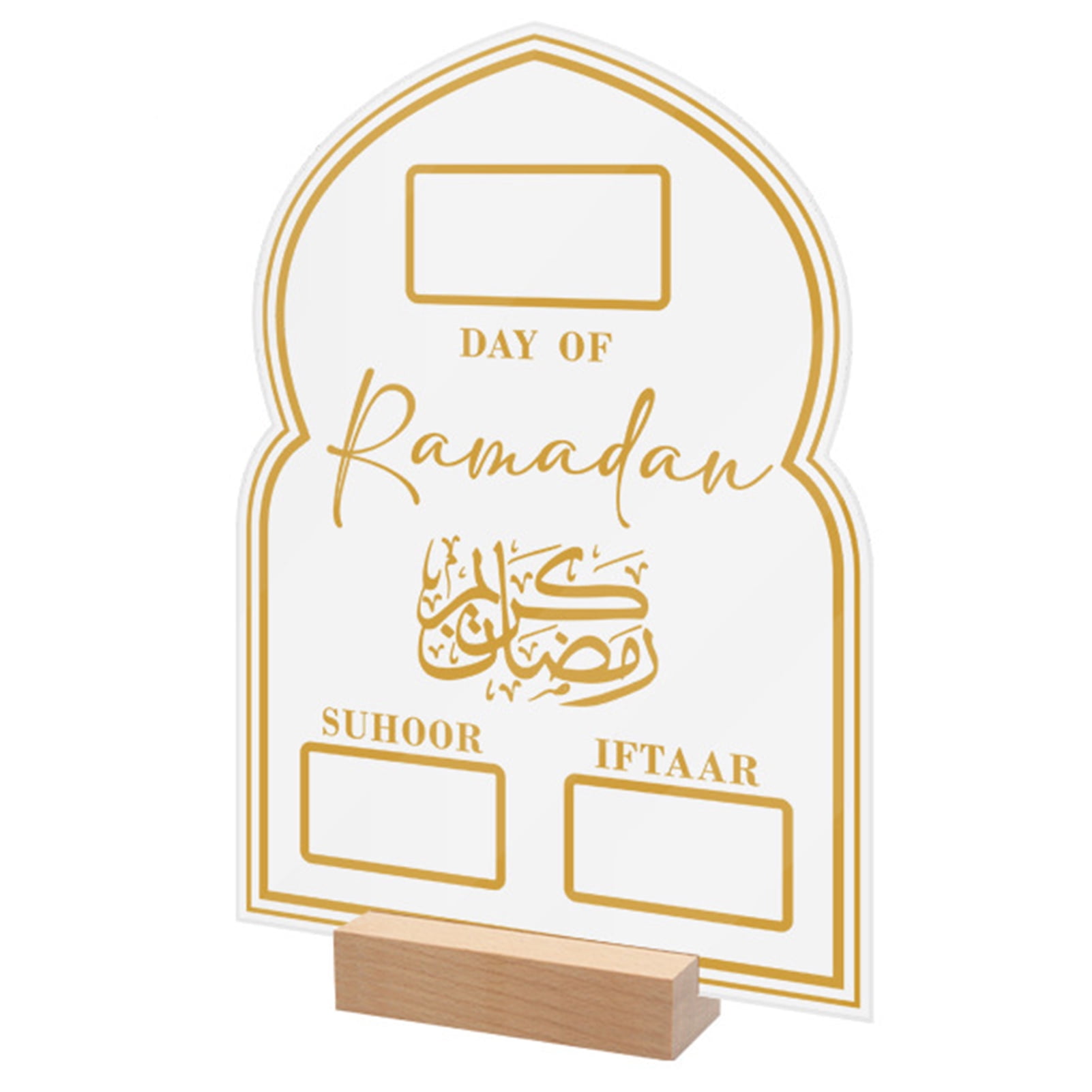 Ramadan Countdown Calendar Castle Shape Mirror Design Acrylic Ornament Display Mold Eid Mubarak ...