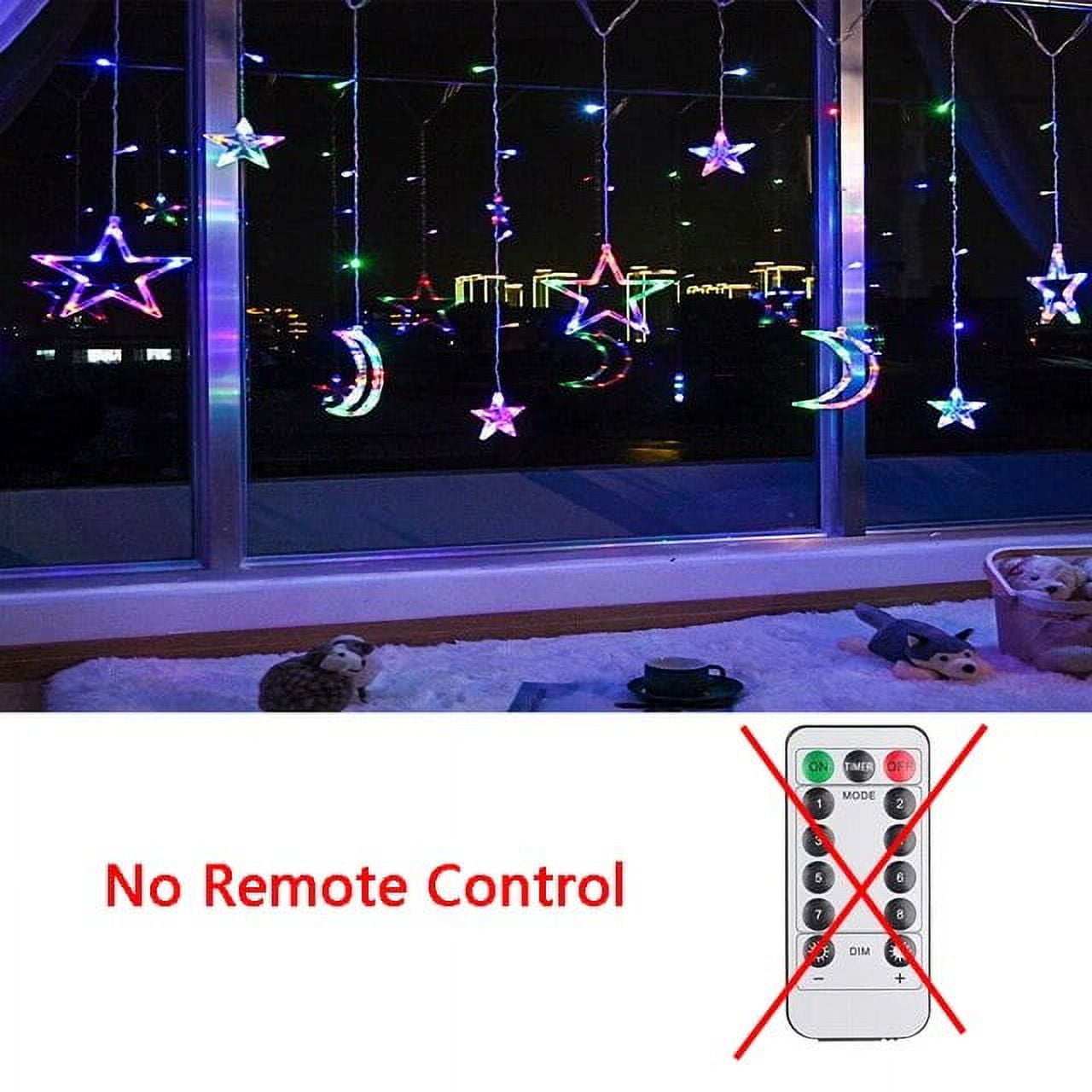 Ramadan Decoration 2024 Star Moon Led Curtain Garland String Light ...