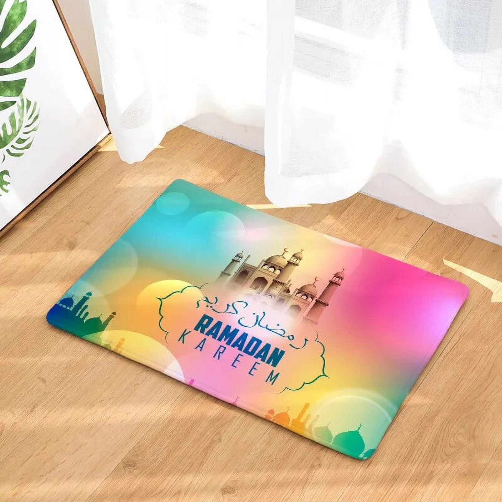 Ramadan Decoration Eid Mubarak Moon Mosque Bathroom Mat Kitchen Carpet ...