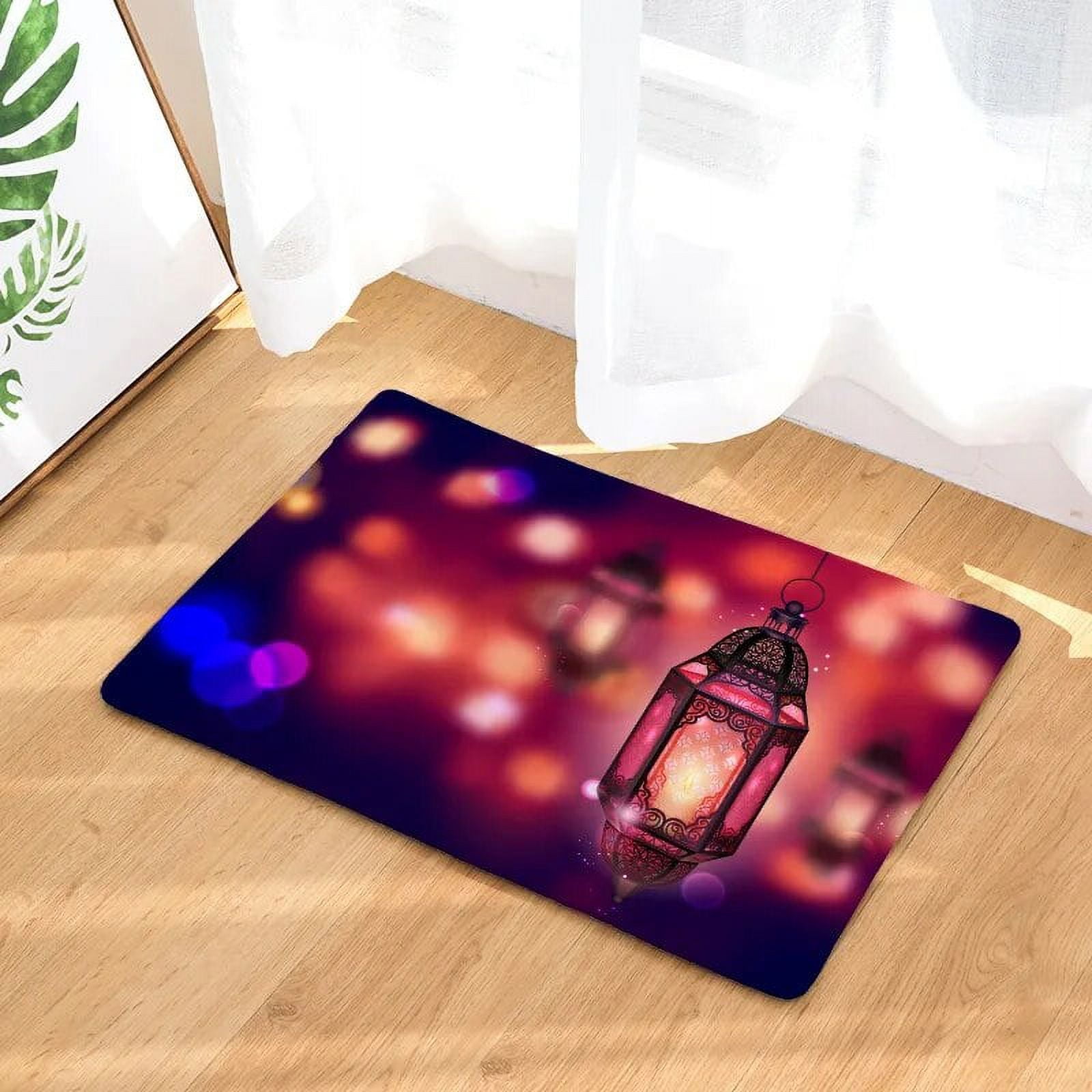Ramadan Decoration Eid Mubarak Moon Mosque Bathroom Mat Kitchen Carpet ...