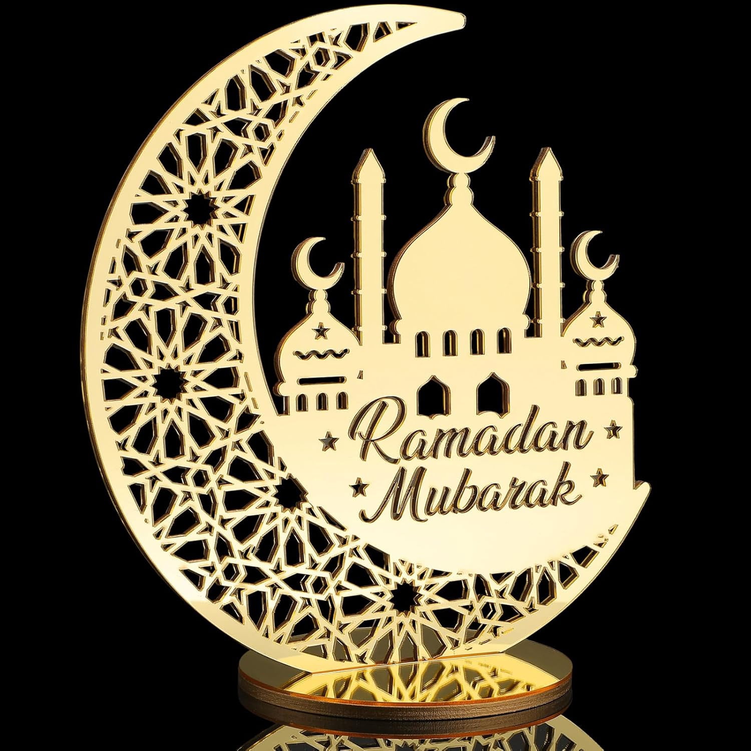 Ramadan Decorations Acrylic Ramadan Mubarak Centerpiece Islamic Mosque ...