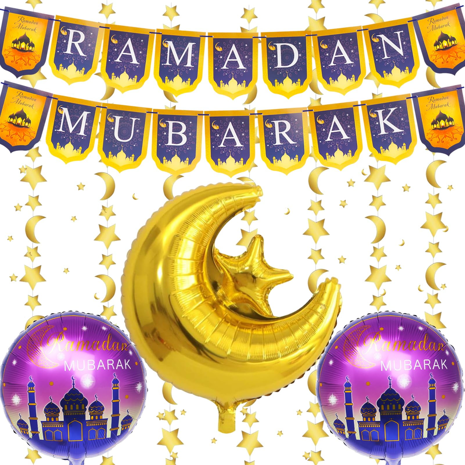 Ramadan Decorations for Home 2024, Ramadan Mubarak Banner with ...