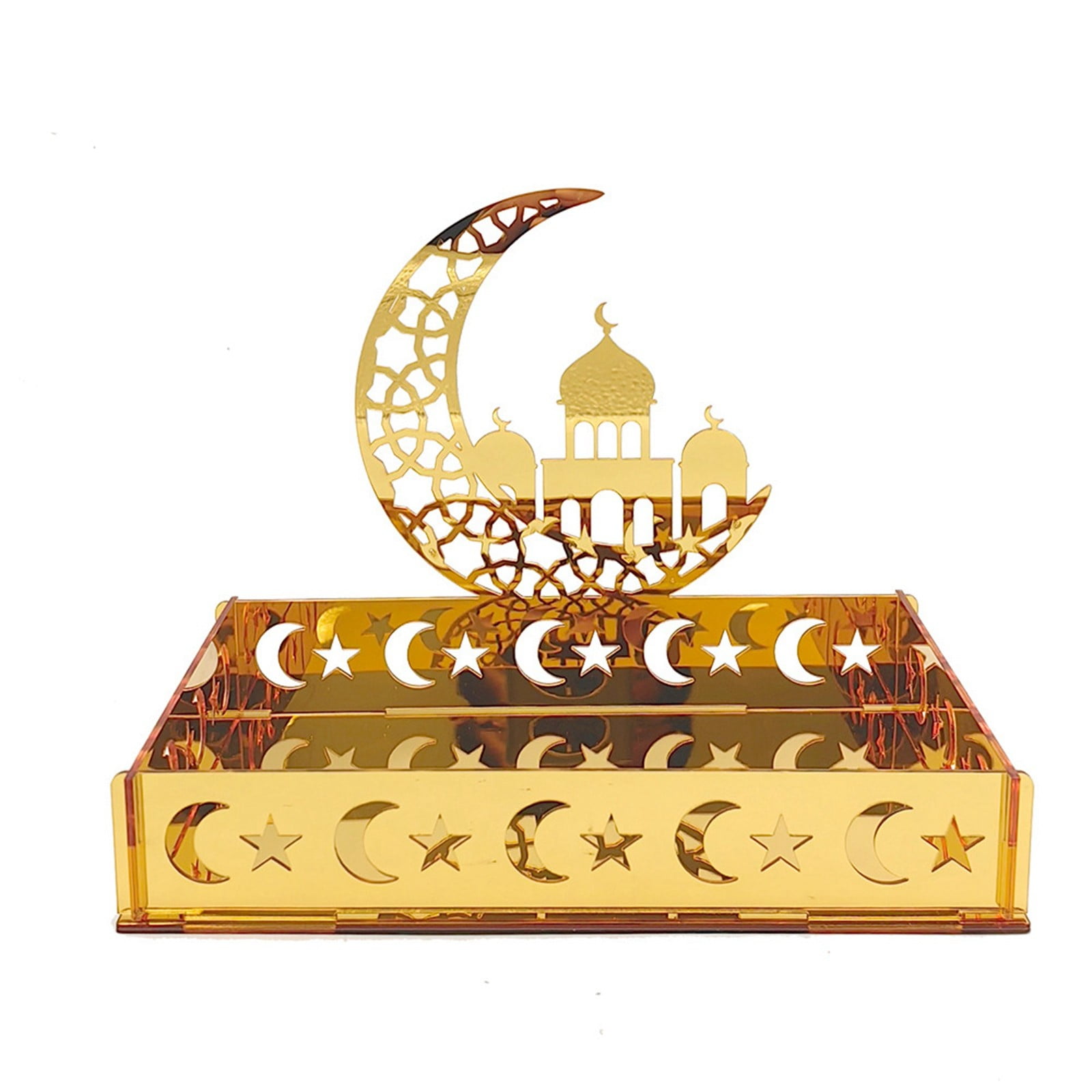 Ramadan Decorations for Home 2025-Gold Eid Mubarak Serving Tray Set ...