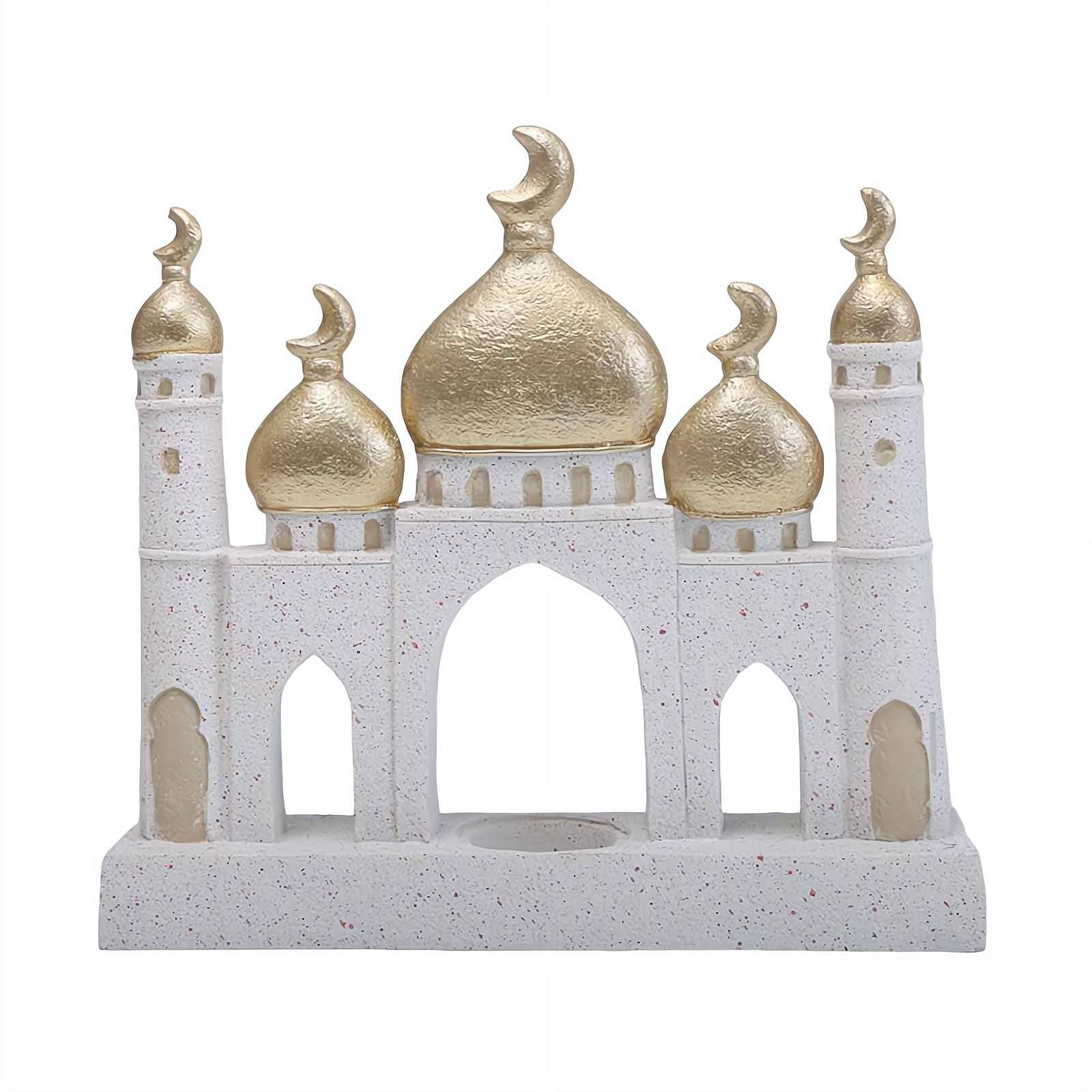 Ramadan Eid Decorations for Home, Resin Moon Castle Mosque Tower Statue ...