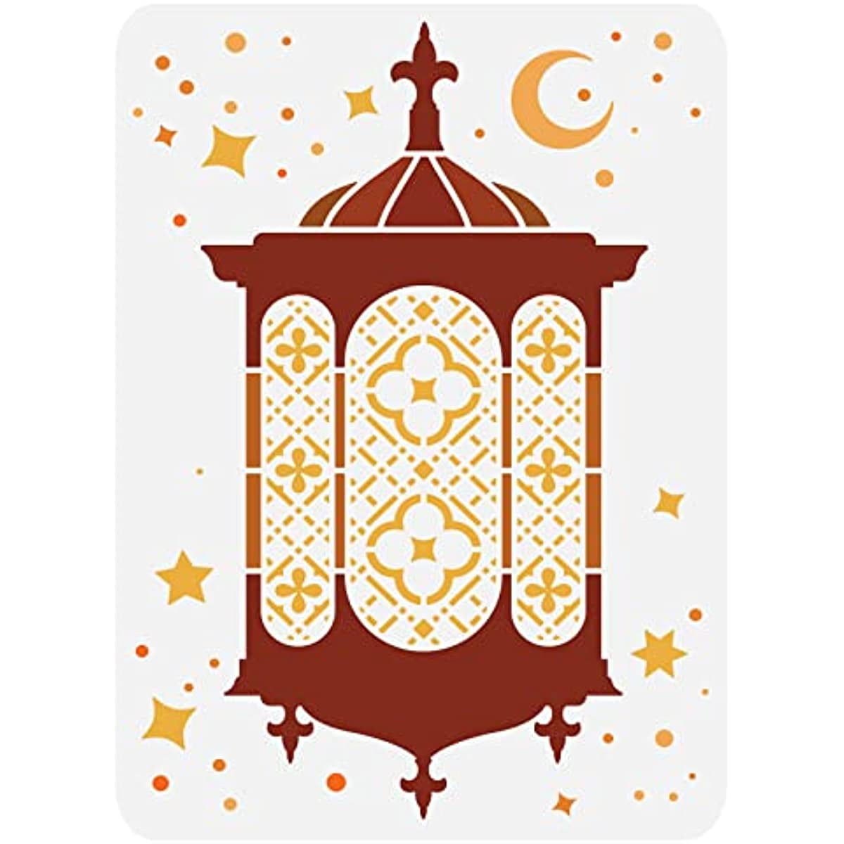 Ramadan and Eid Drawing Stencil Reusable Ramadan Lantern Pattern ...