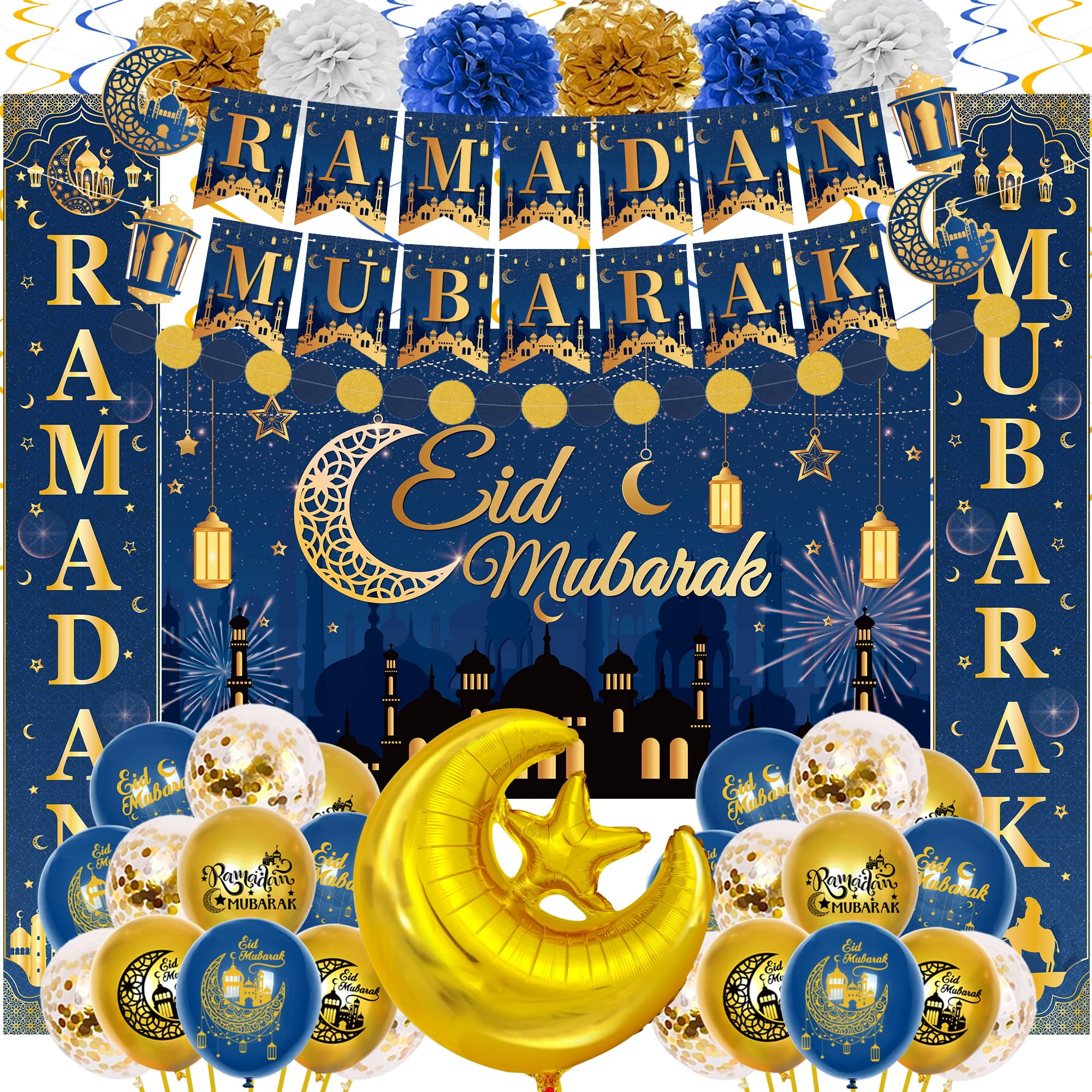 Ramadan Eid Mubarak Party CM31 Decorations, Ramadan Mubarak Banners ...