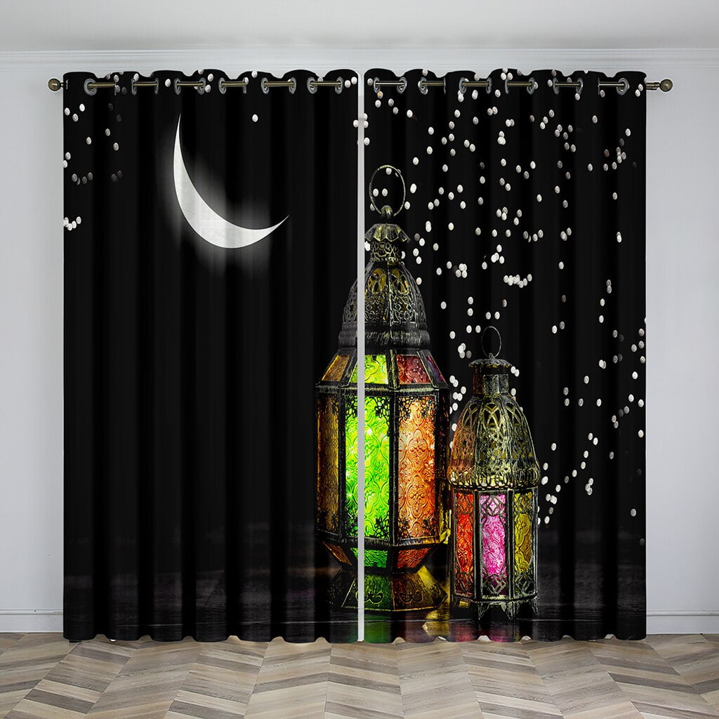 Ramadan Festival Shading Drapes Window Curtain for Living Room Bedroom ...