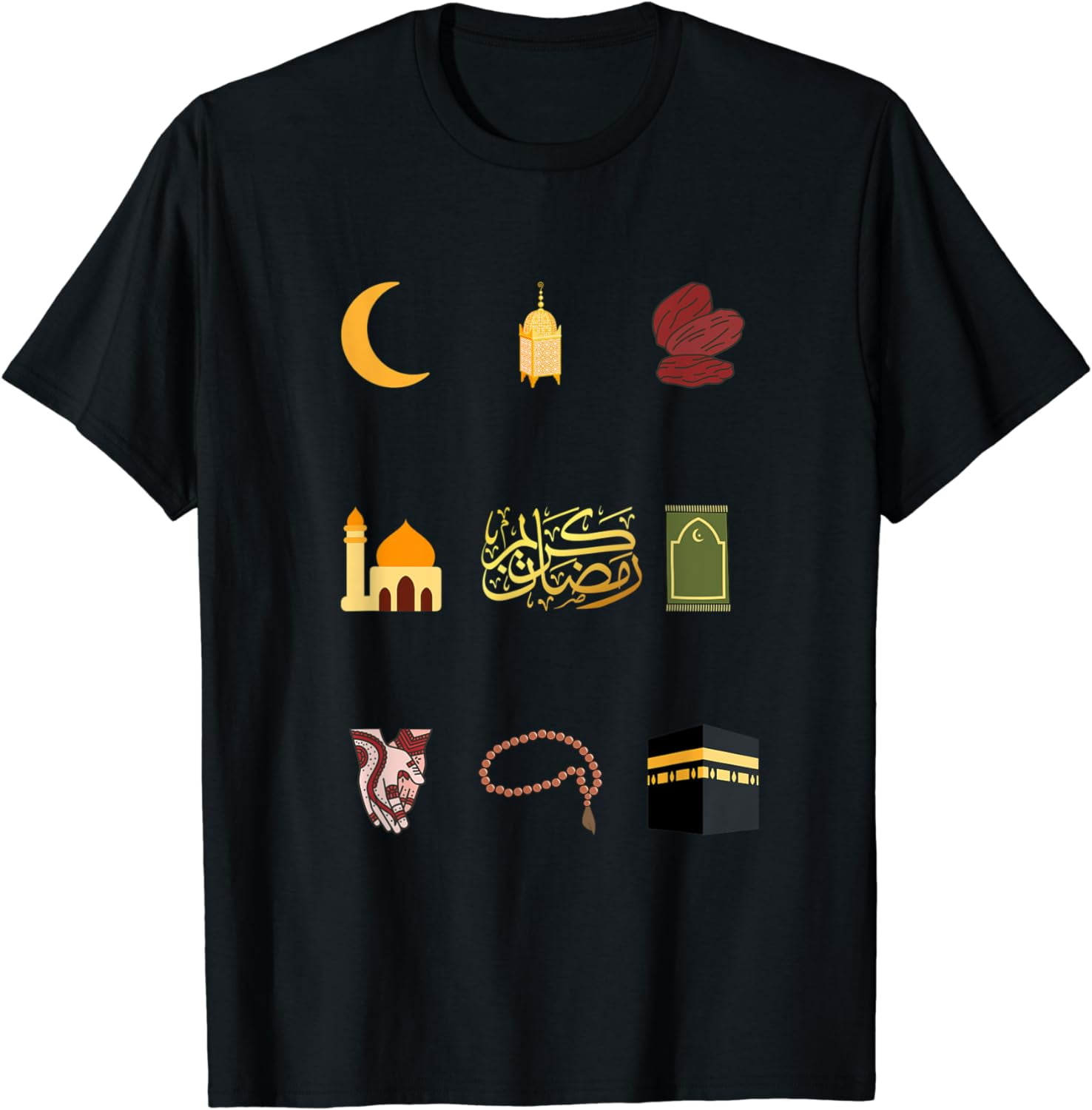 Ramadan Iconic Symbols - Ramadan Kareem - Muslim Culture T-Shirt ...